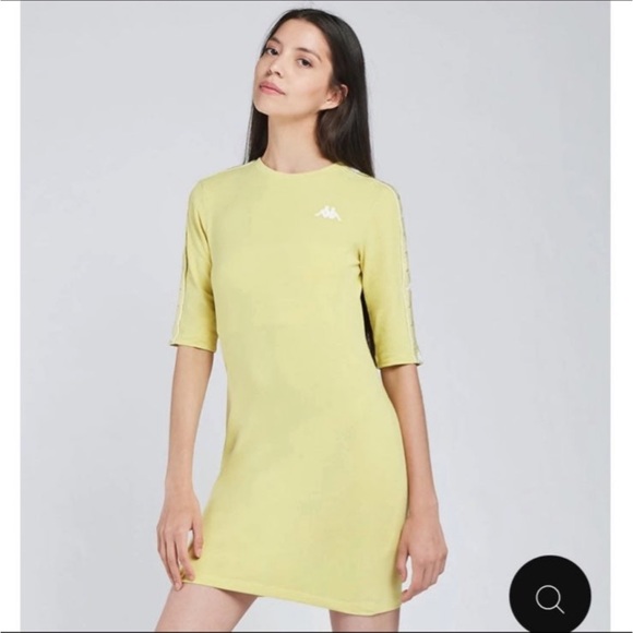 Kappa | Dresses | Kappa Banda Balni Mora T Shirt Dress In Yellow Lime ...